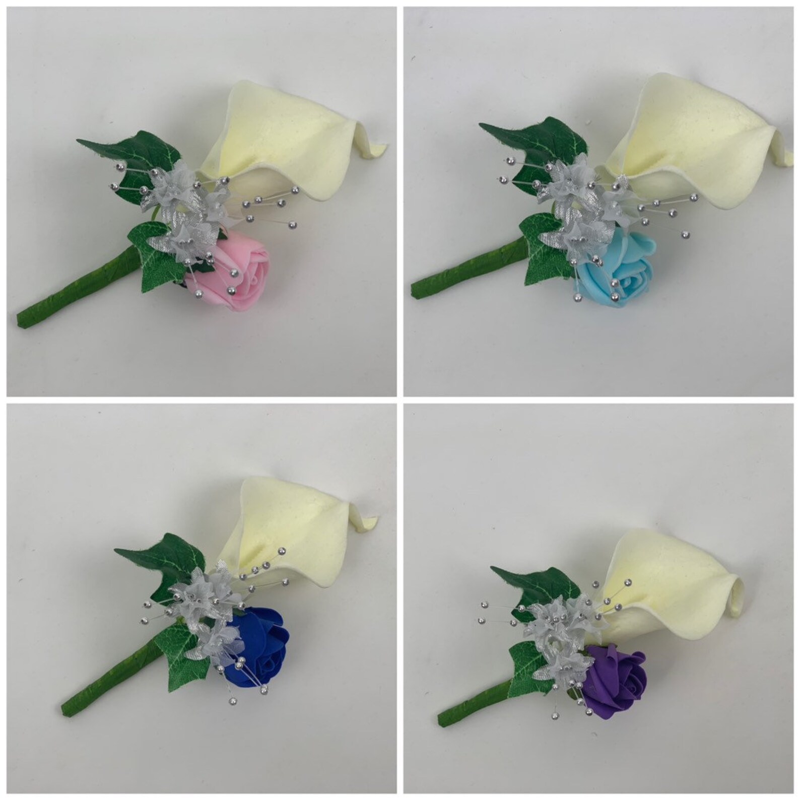 Wedding or Prom Calla Lily Flower Spray Corsage Buttonhole | Etsy UK