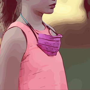 Mask STRAP W/ Ear-saver. Back-to-school Face Mask Strap Holder Keeps ...