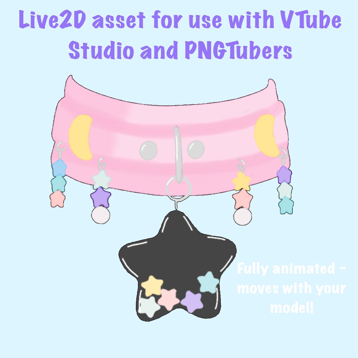 Star Collar Choker Vtuber Asset Live2d Fully Rigged Jewellery Necklace ...