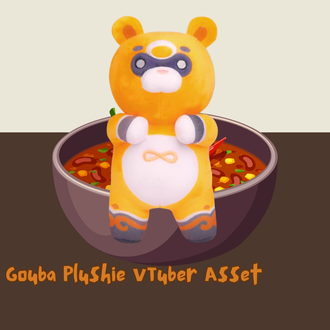 Vtuber Asset Gouba Genshin Impact Plushie Teddy Bear Cute - Etsy