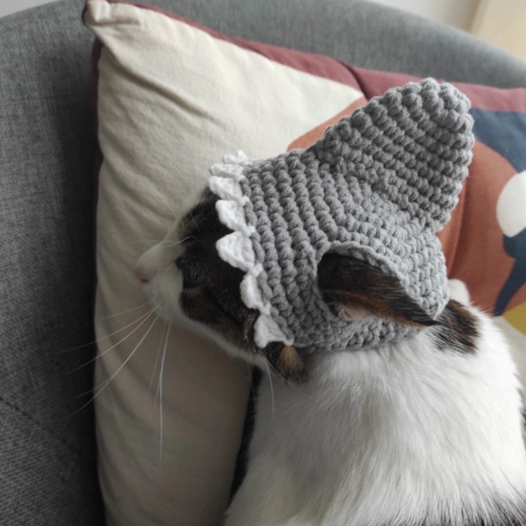 Shark Hat for Cat Cats Birthday Gift Crochet Hat for Pets Photo Prop ...