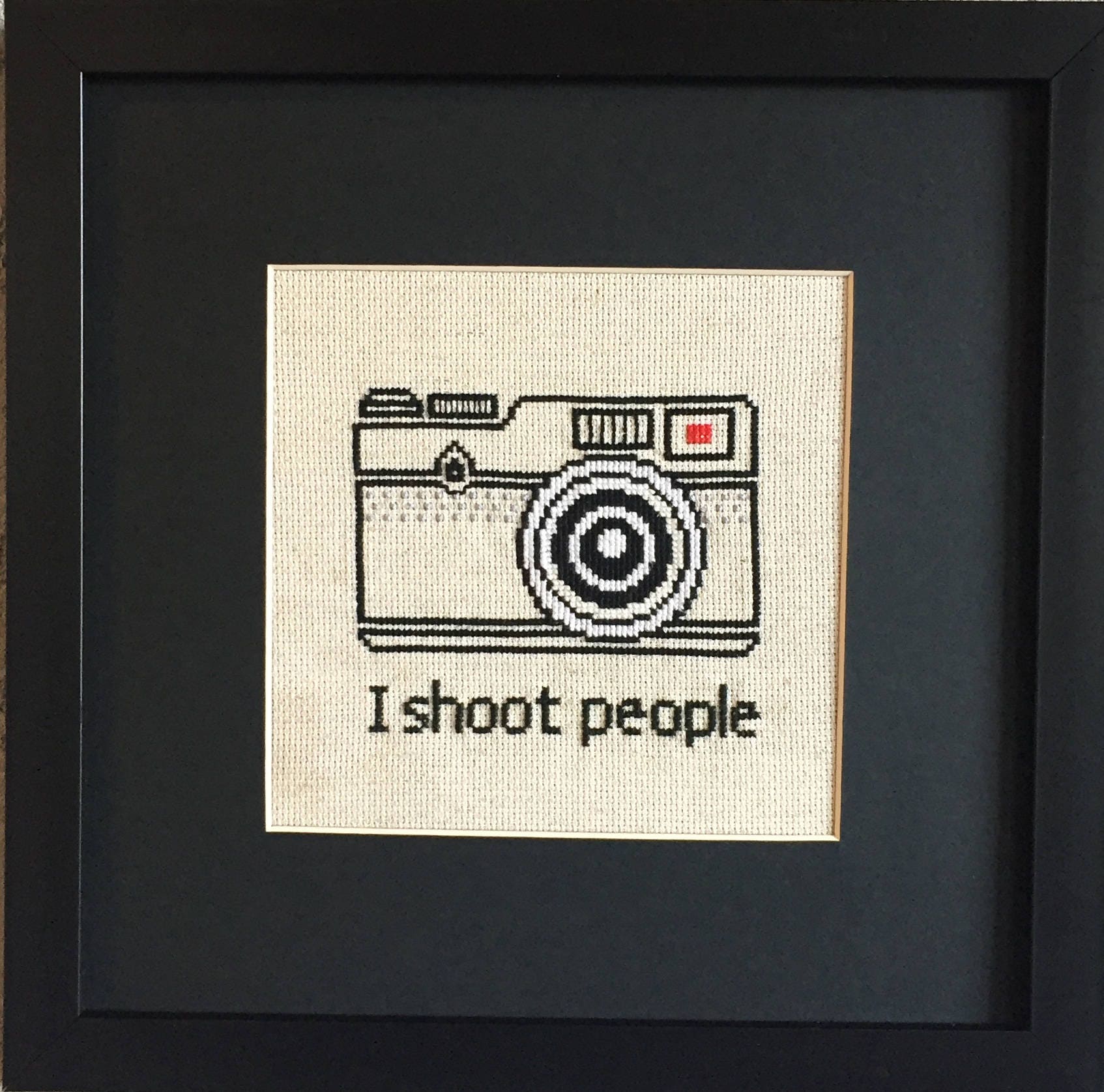 Camera Cross Stitch Pattern Easy Cross Stitch Modern Cross | Etsy