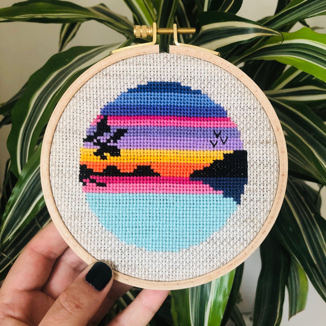 Beach Cross Stitch Pattern | Ocean Cross Stitch | Beginner Cross Stitch ...