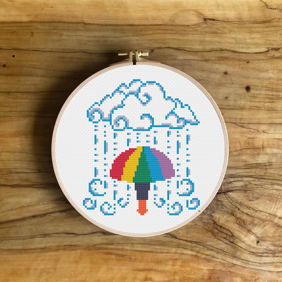 Rainbow cross stitch pattern Modern cross stitch Easy | Etsy