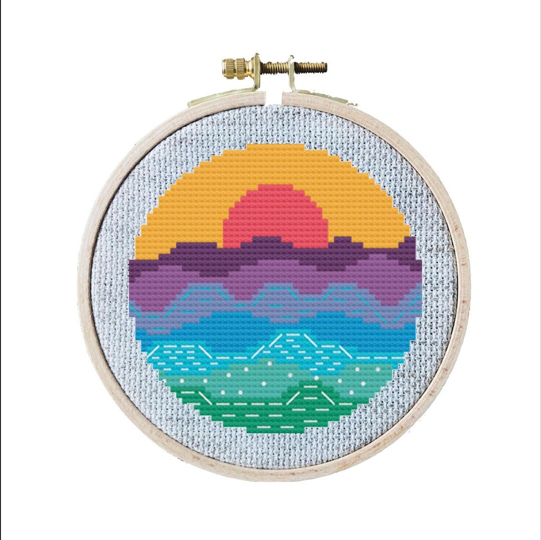 Ocean Cross Stitch Pattern Sea Cross Stitch Beginner Cross Stitch ...