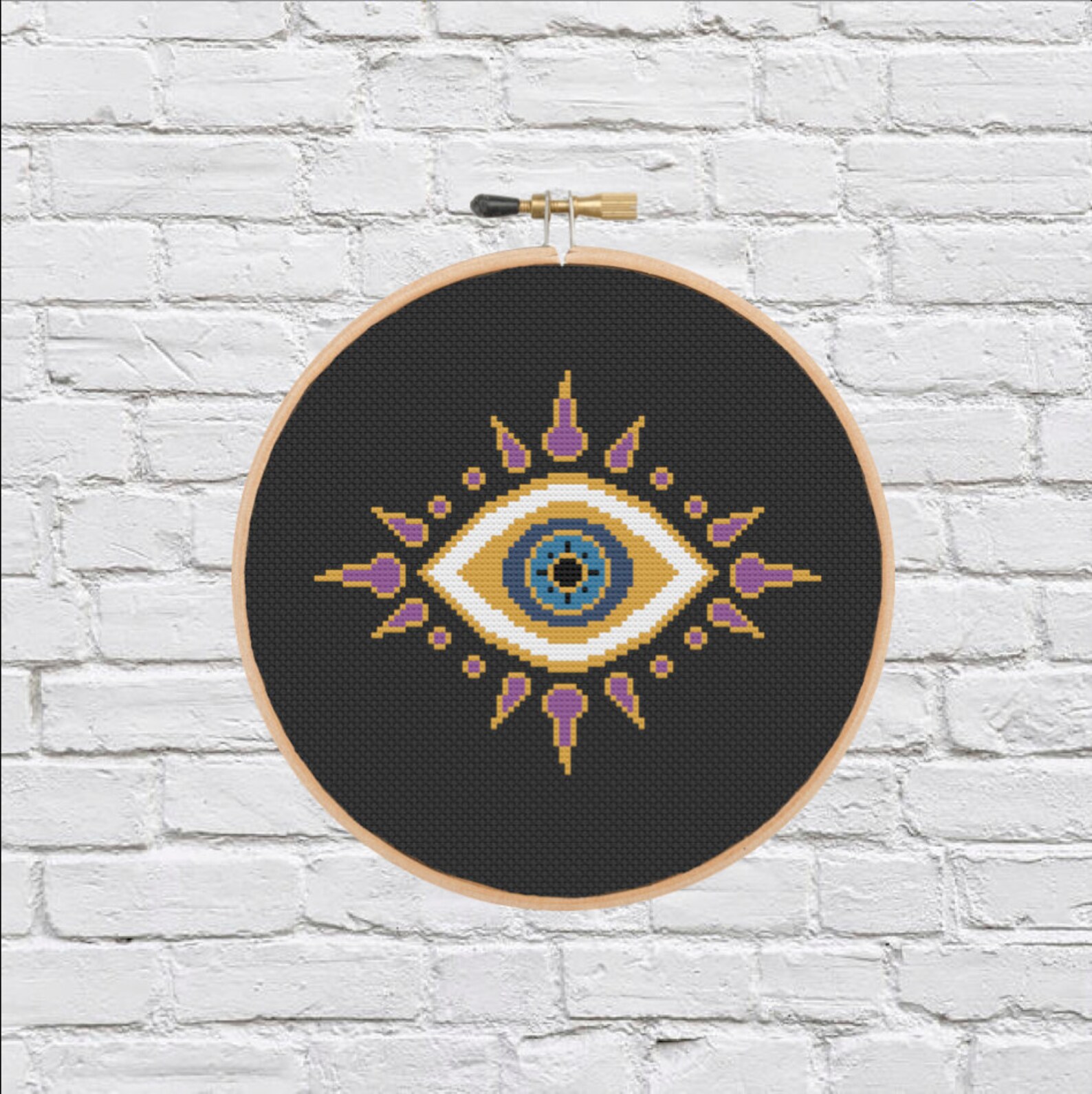 Evil Eye Cross Stitch Pattern: Modern Beginner Design (PDF Pattern) - Etsy