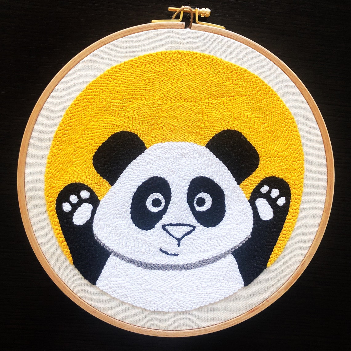 Panda Punch Needle Pattern PDF Beginner Pattern How to | Etsy