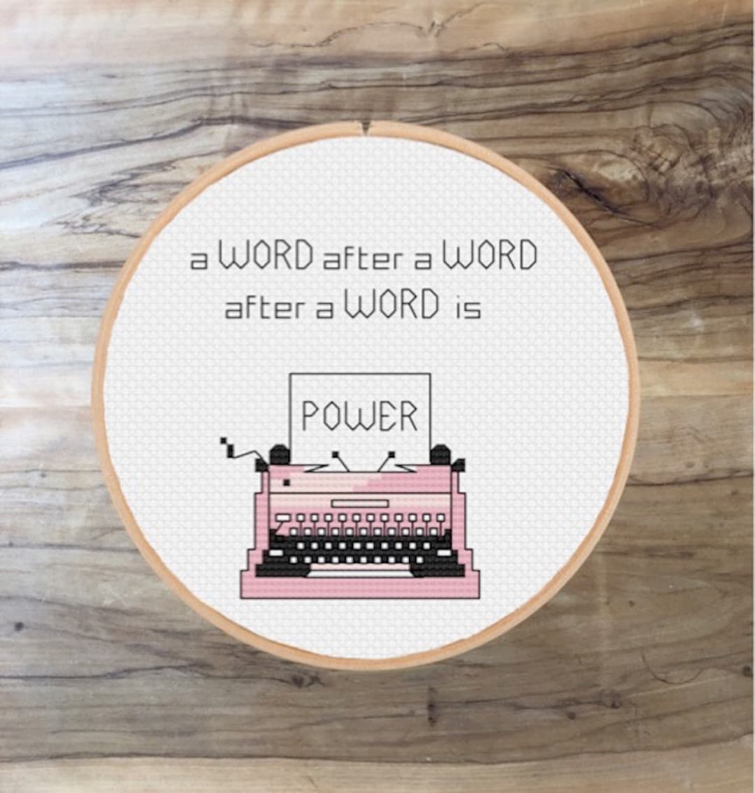 Typewriter Cross Stitch Pattern: Margaret Atwood Quote (PDF Pattern) - Etsy