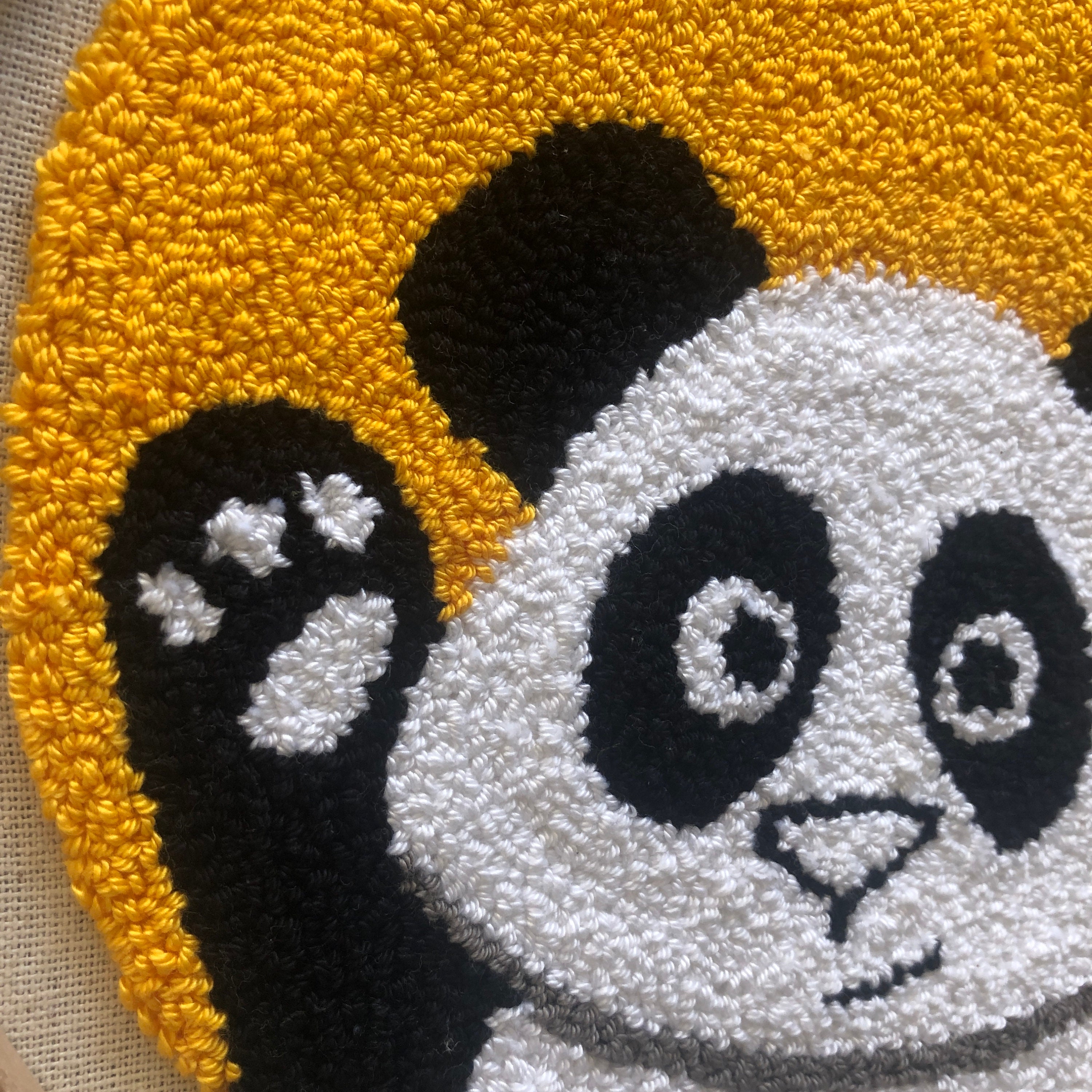 Panda Punch Needle Pattern PDF Beginner Pattern How to | Etsy