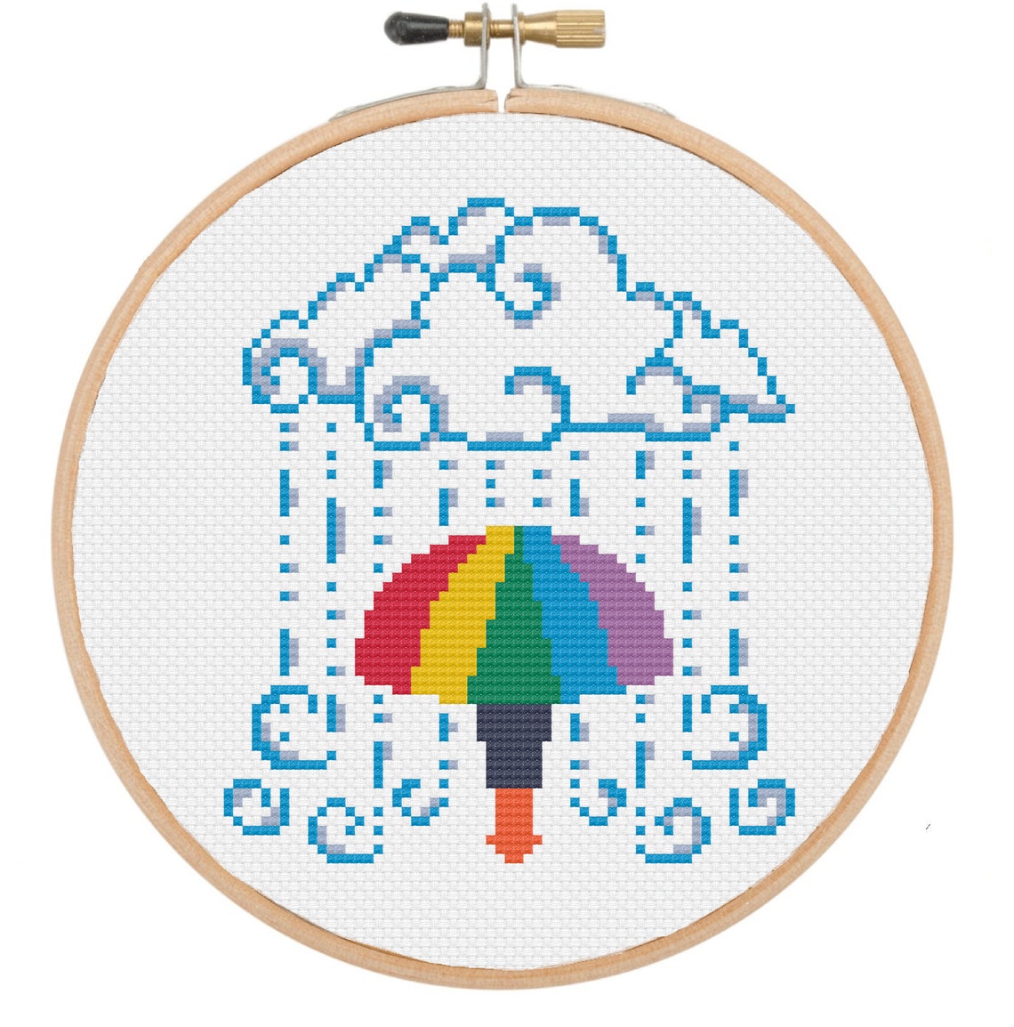 Rainbow cross stitch pattern Modern cross stitch Easy | Etsy
