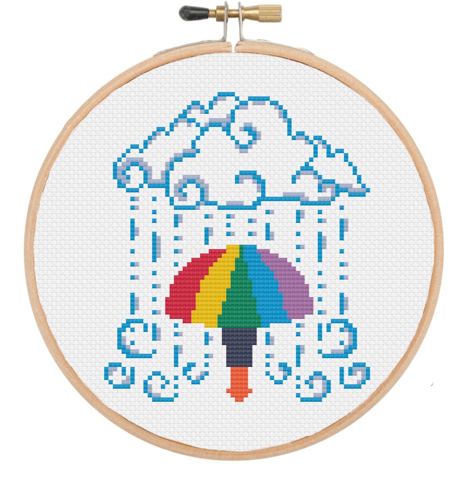 Rainbow Cross Stitch Pattern Modern Cross Stitch Easy - Etsy