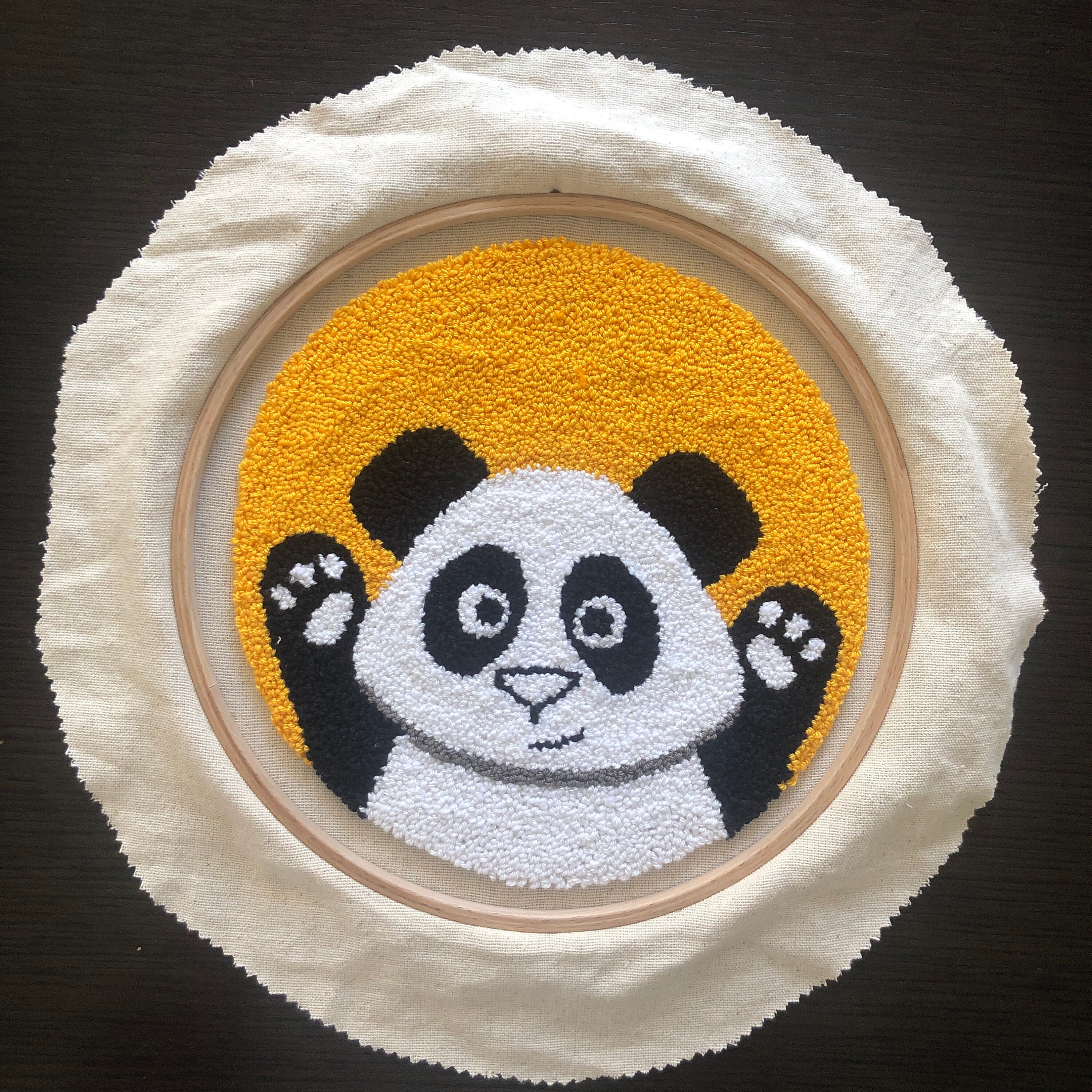 Panda Punch Needle Pattern: Beginner DIY Craft (PDF Pattern) - Etsy