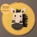 Zebra Punch Needle Pattern PDF Beginner Pattern How to - Etsy