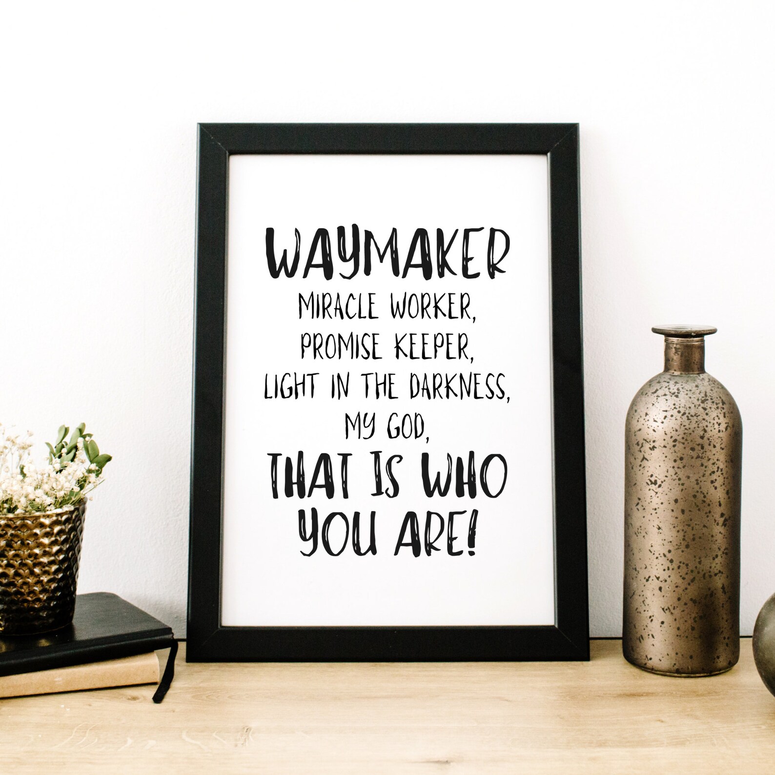 Waymaker lyrics A4 Digital Download | Etsy