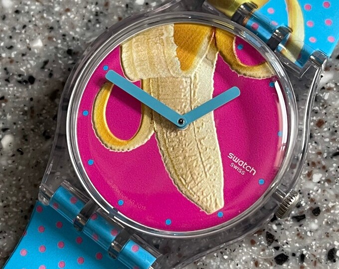 Swatch Watch Banana Slip From the Energy Boost Collection Larger Size ...