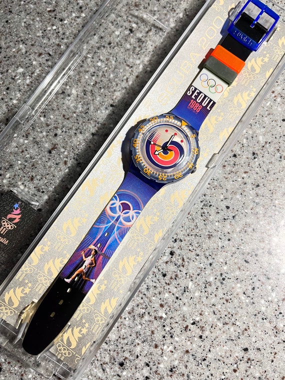 Commemorative Swatch Watch Scuba 200 Seoul 1998 Olymp… - Gem