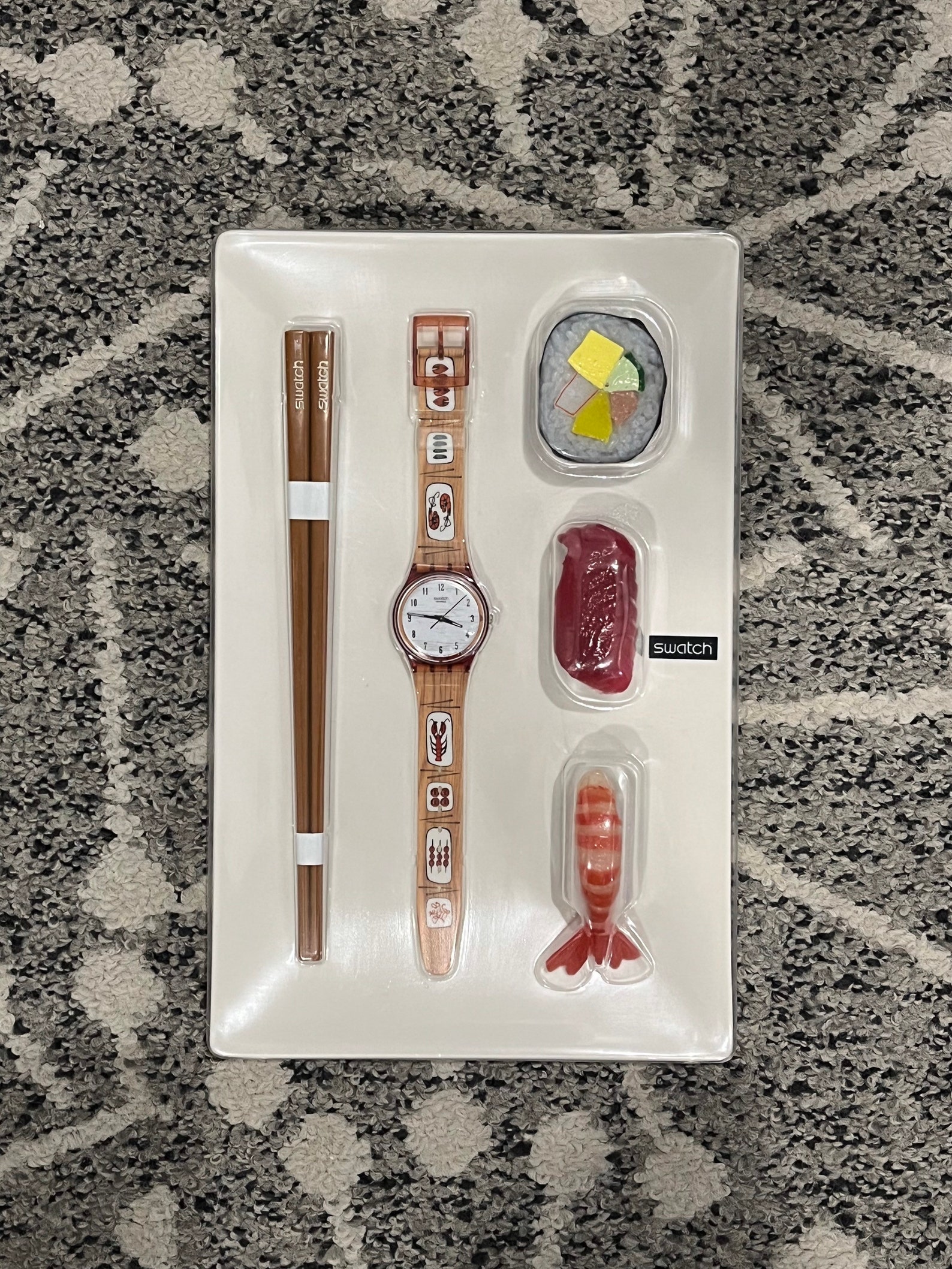 Vintage Swatch Watch Hors Doeuvre Sushi Plate Three Sushi | Etsy