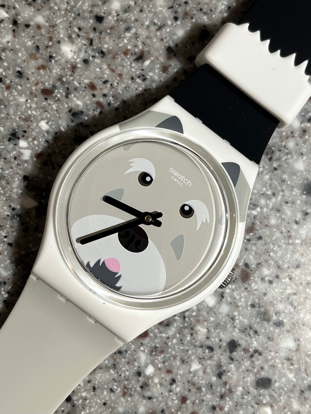 Swatch Watch Super Cute Doggie Schnauzer Watch 34mm Face New Never Worn ...