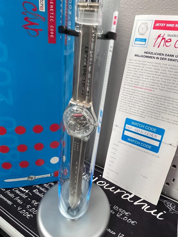 RARE vintage Club Swatch Watch Special Jelly Skeleton… - Gem