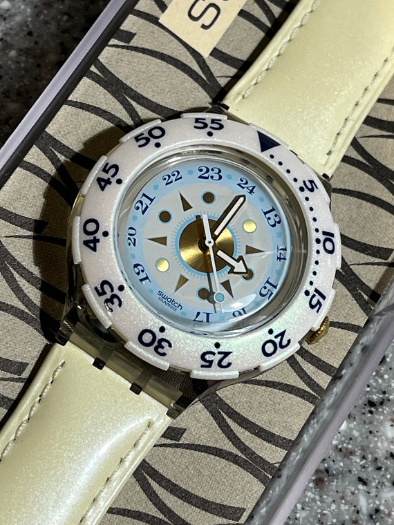 1996 Swatch Watch Vintage SCUBA SDK126 Creme De La Cr… - Gem