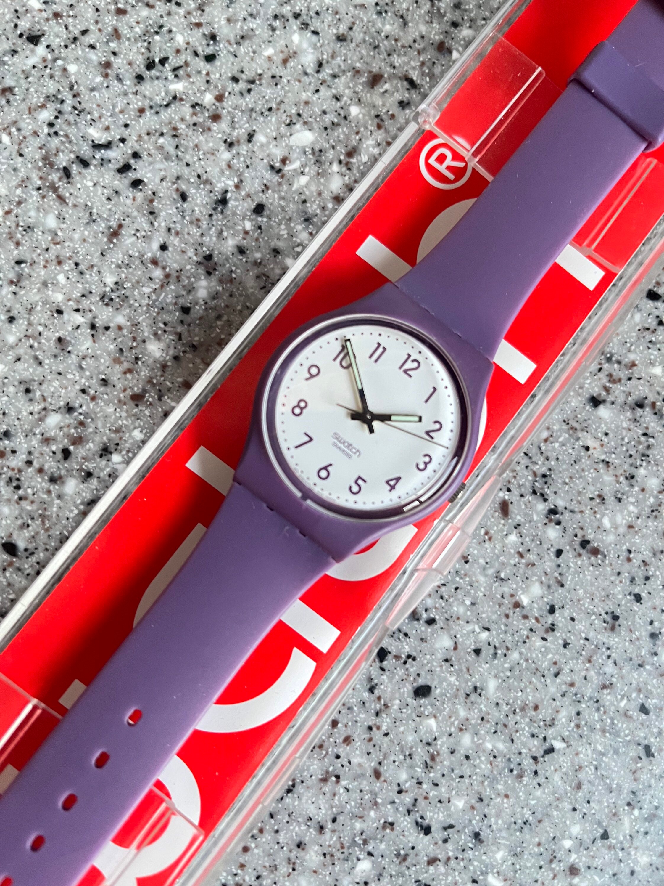 Swatch Watch Purple/lilac Spring Color Matte Finish 34mm Face | Etsy