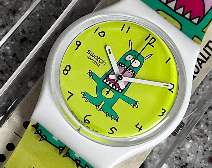 Vintage NEW Swatch Watch Germaholic GW149 34mm Artist Special RARE New ...