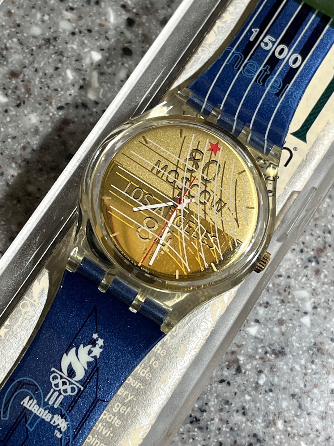RARE Vintage Swatch Watch Sebastian Coe Moscow 80 Los Angeles 84 ...