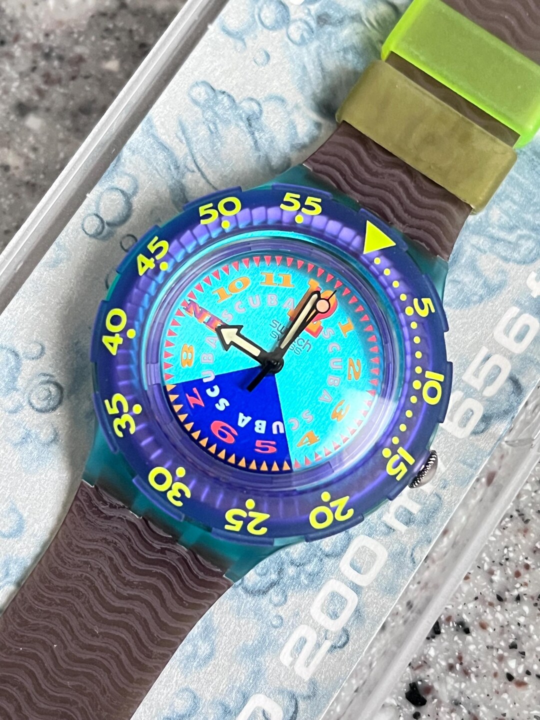 Swatch Vintage Scuba 200 1993 Unworn in Box With Battery Bermuda ...