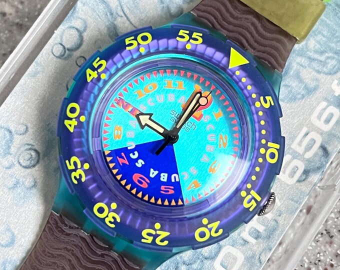 Swatch Vintage Scuba 200 1993 Unworn in Box With Battery Bermuda ...
