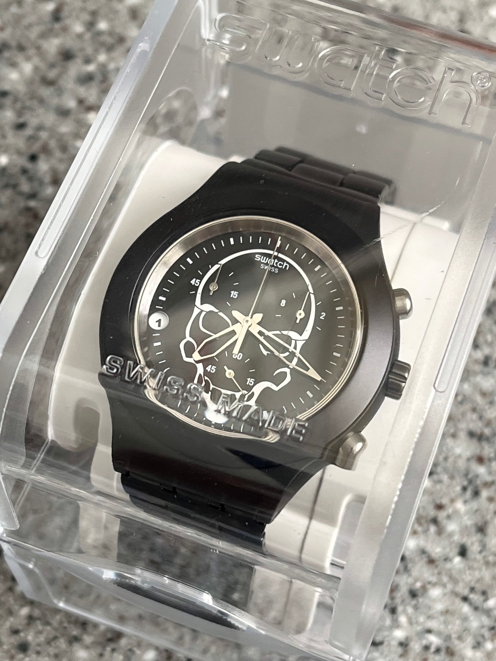 Swatch Watch Full Blooded Skull Halloween Swatch Watch - Etsy