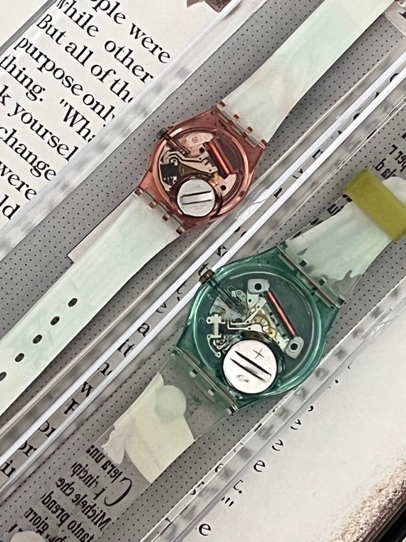 1993 Vintage Presentation Swatch Watch GG123 Pack Bos… - Gem