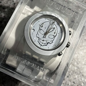 New Swatch Watch Estate Piece Running With Battery Full-blooded White ...