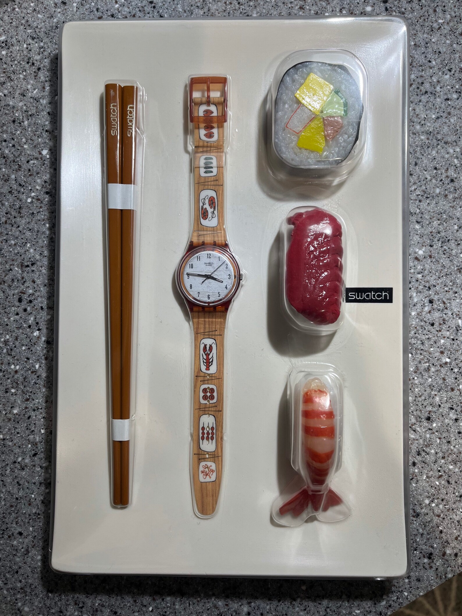 Vintage Swatch Watch Hors Doeuvre Sushi Plate Three Sushi | Etsy