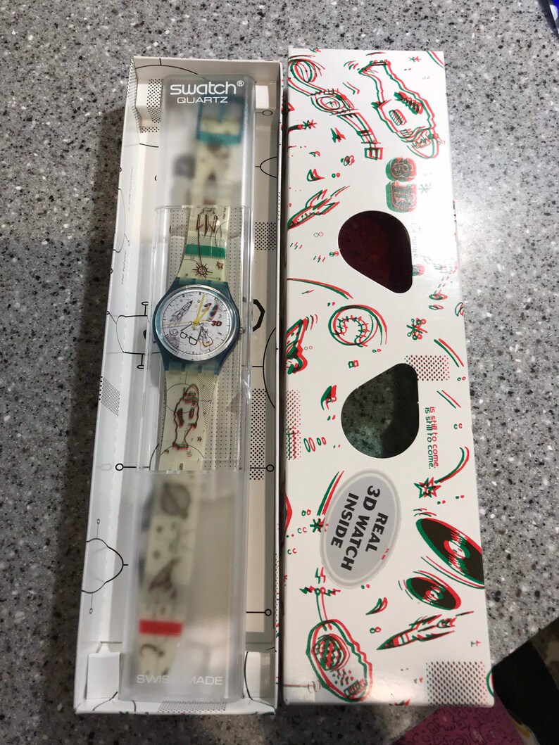 Vintage Swatch Watch 3D Space Theme NOS New Old Stock and NIB - Etsy