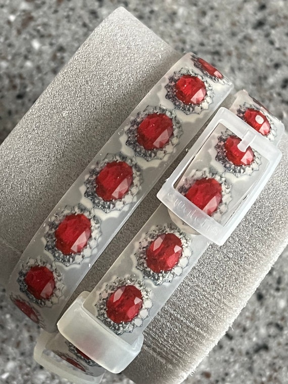 Swatch Watch RUBY Silver jeweled pattern double lengt… - Gem