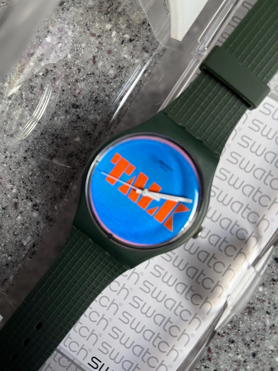 Swatch Watch Vintage 41mm STOP THINK TALK Watch Unworn in Box With ...