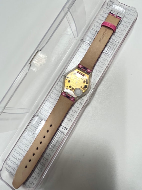 Swatch Watch SKIN Vetrata spring design in pink purpl… - Gem