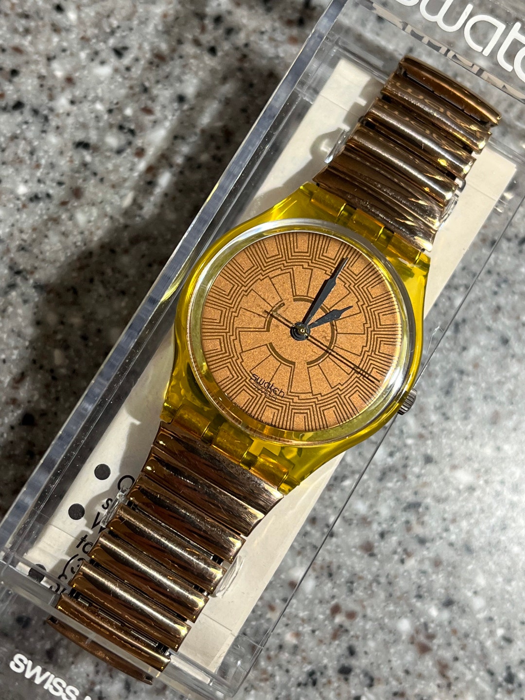 Vintage Swatch Watch 1991 Copper Dusk With Rose Colored - Etsy