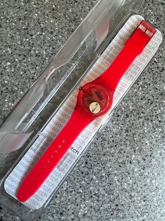 Swatch Watch Clownfish red white blue patriotic 41mm … - Gem