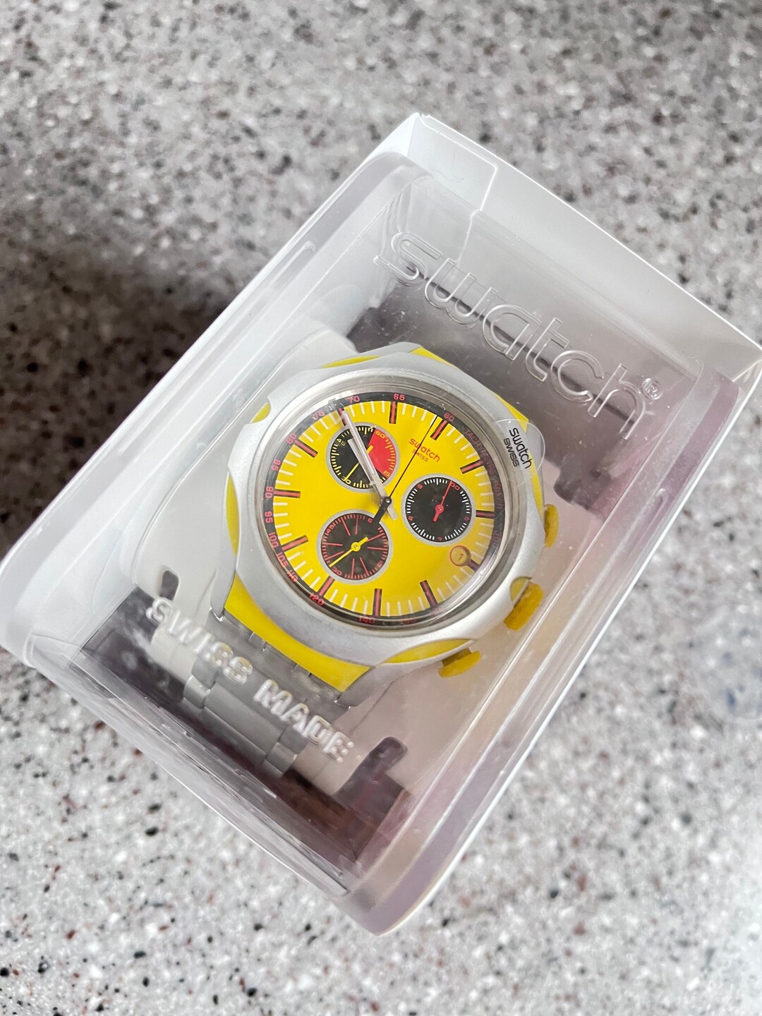 Swatch Watch Irony Analog Display Chronograph Aluminum Irony X Lite ...