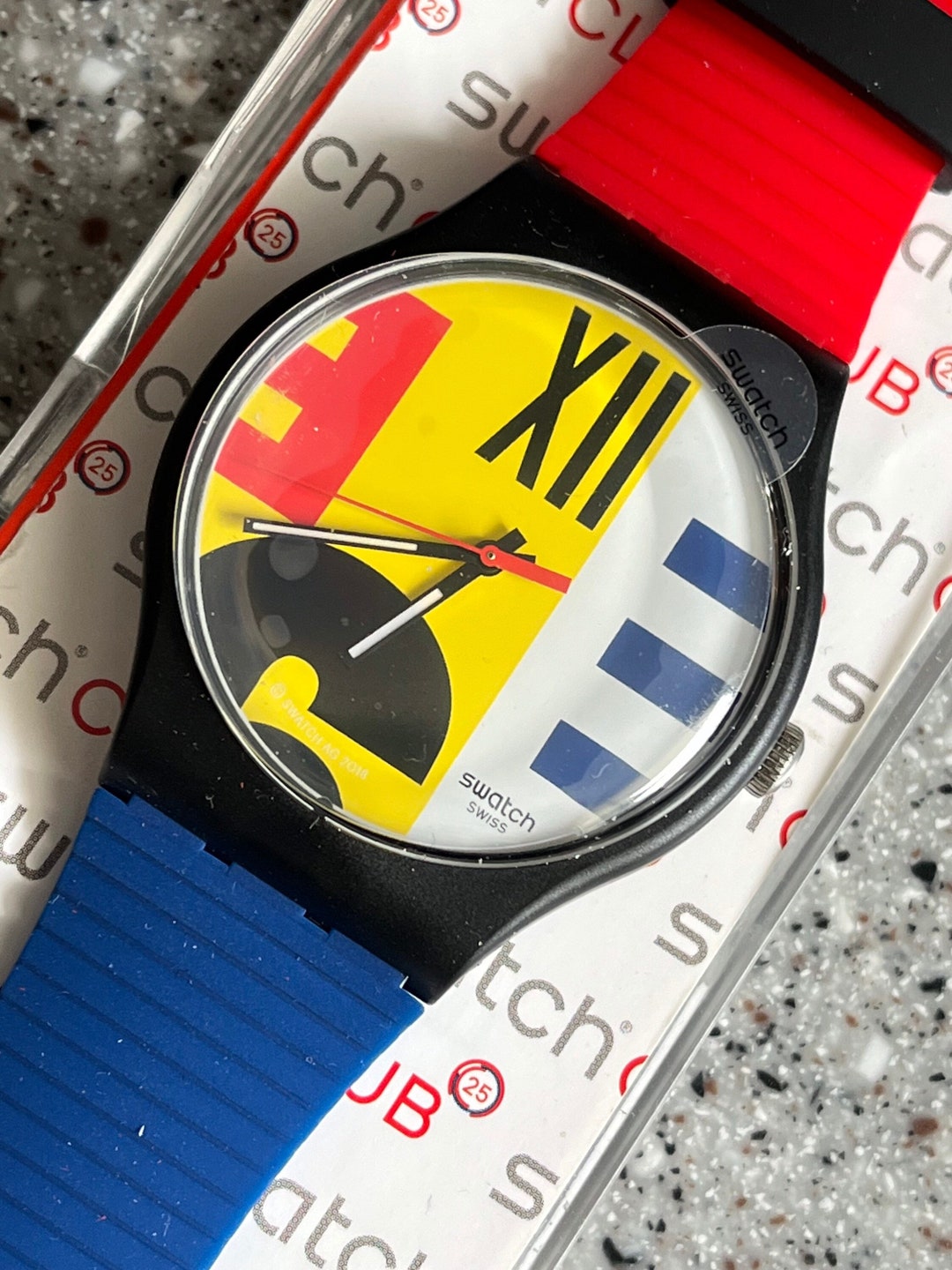 Swatch Watch Nine to Six Larger 41mm Face Silicone Band Brand New With ...