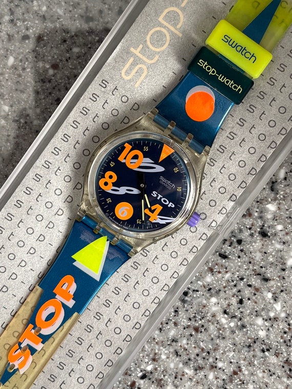 Vintage Swatch Watch Stop Watch Swiss Made RARE model… - Gem