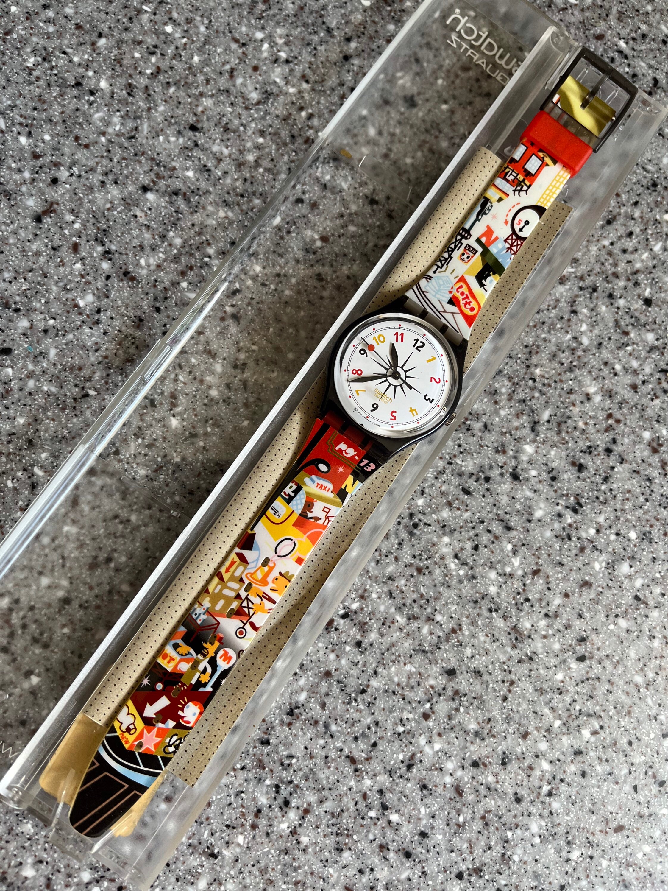 Vintage Swatch Watch 1995 MINT Never Worn in Original Box GM136 Upper ...