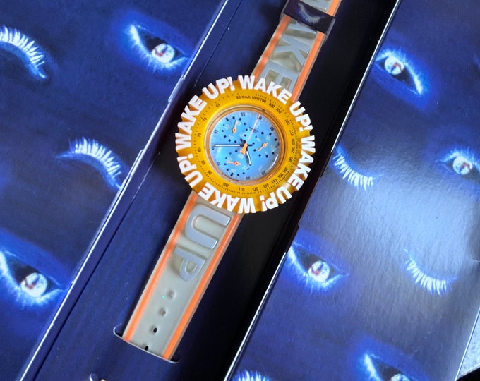 Swatch Watch VINTAGE NEW Unworn Spike Lee RARE Chrono Scuba Wake Up ...