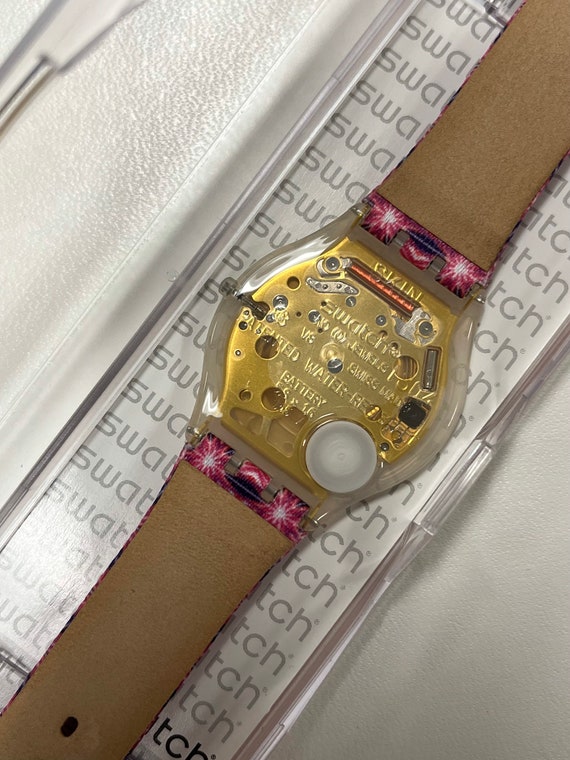 Swatch Watch SKIN Vetrata spring design in pink purpl… - Gem