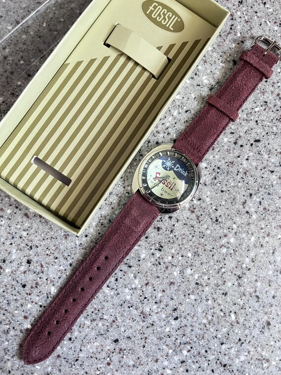 Rare Fossil domed Root Beer watch in box with battery… - Gem