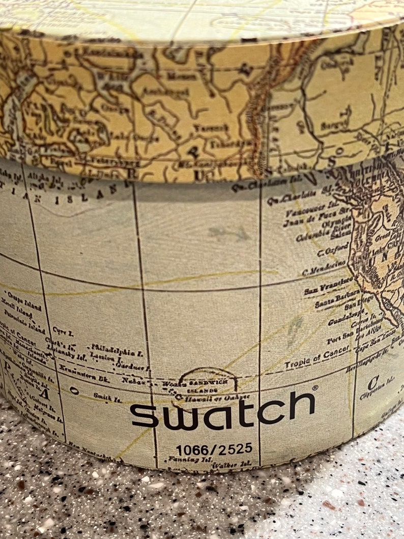 Numbered This is My Map Swatch Watch 41mm Face Never Worn in - Etsy
