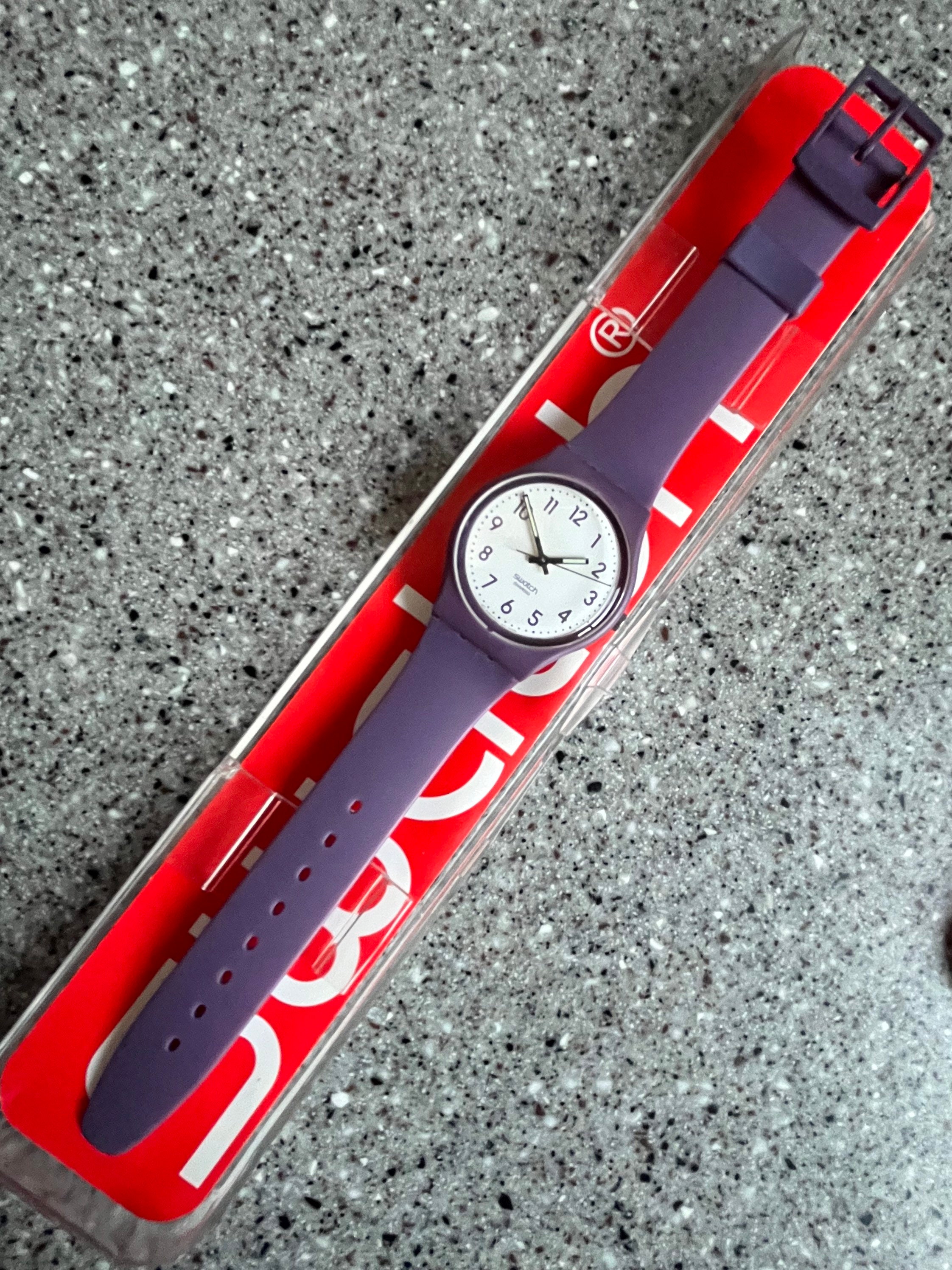 Swatch Watch Purple/lilac Spring Color Matte Finish 34mm Face | Etsy