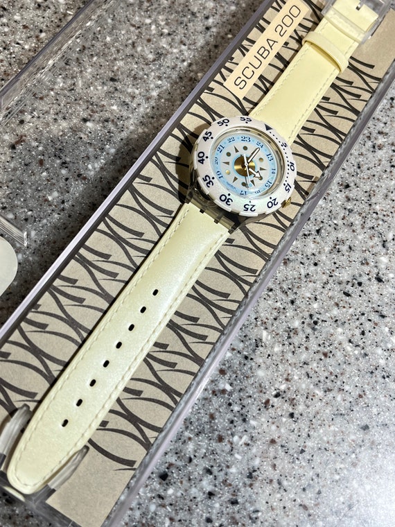 1996 Swatch Watch Vintage SCUBA SDK126 Creme De La Cr… - Gem