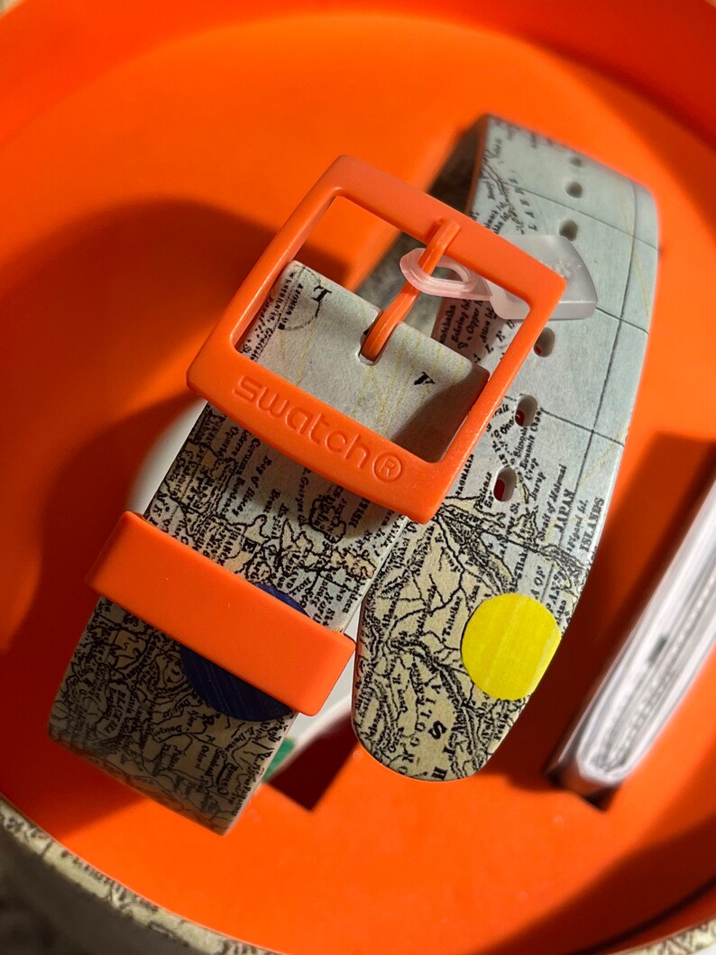 Numbered This is My Map Swatch Watch 41mm Face Never Worn in - Etsy